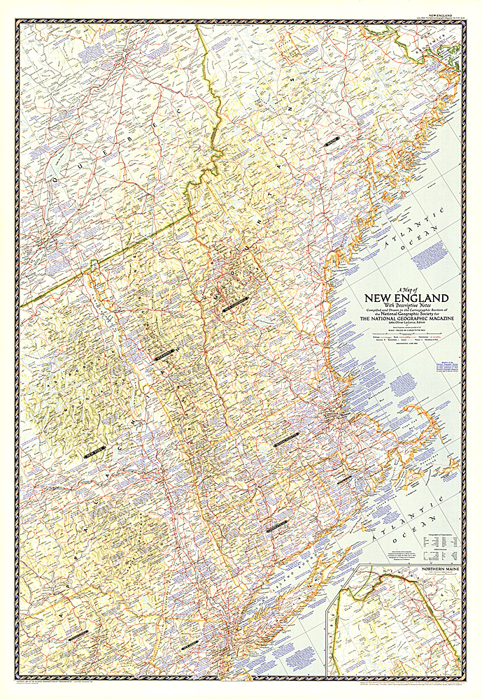 New England Area Map Index
