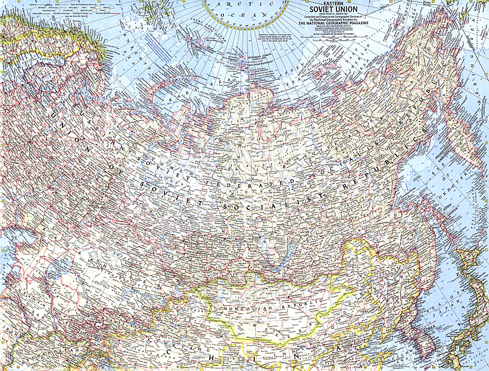 Geographic Map Former Soviet Union